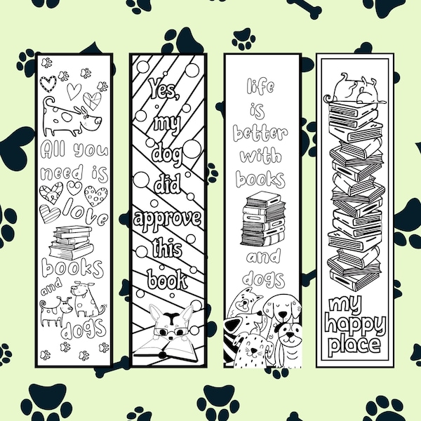 Bookmark Coloring - Etsy