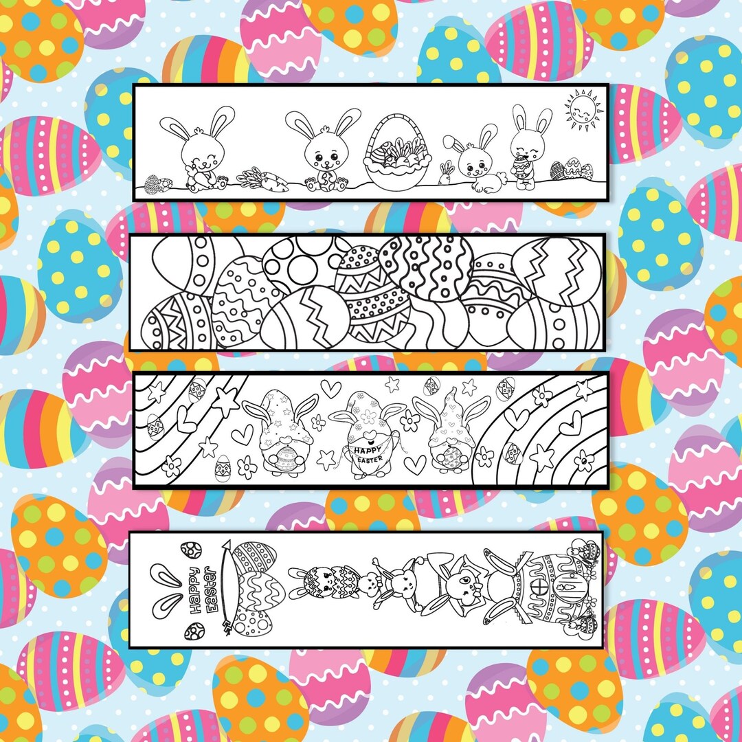 Easter Kids Coloring Bookmarks, Printable Bookmarks - Etsy