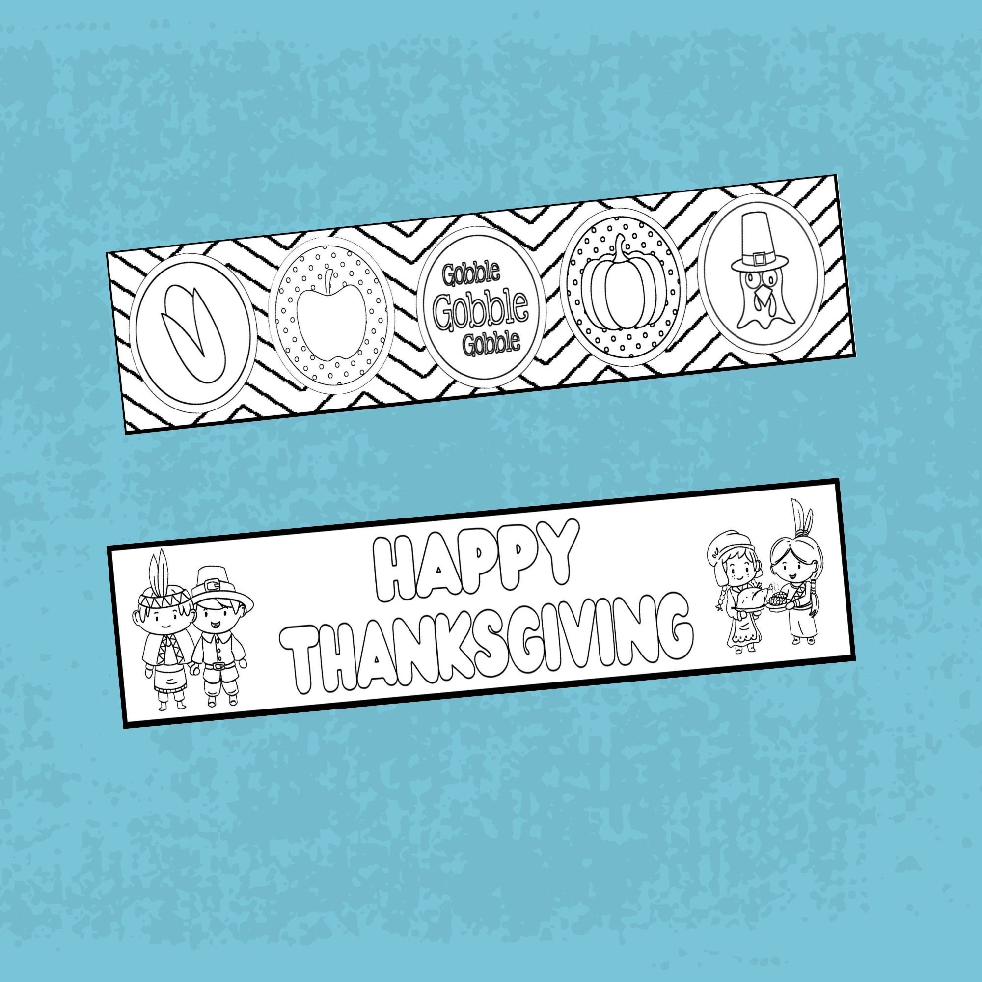 Thanksgiving/autumn Coloring Bookmarks - Printable Bookmarks to Color ...