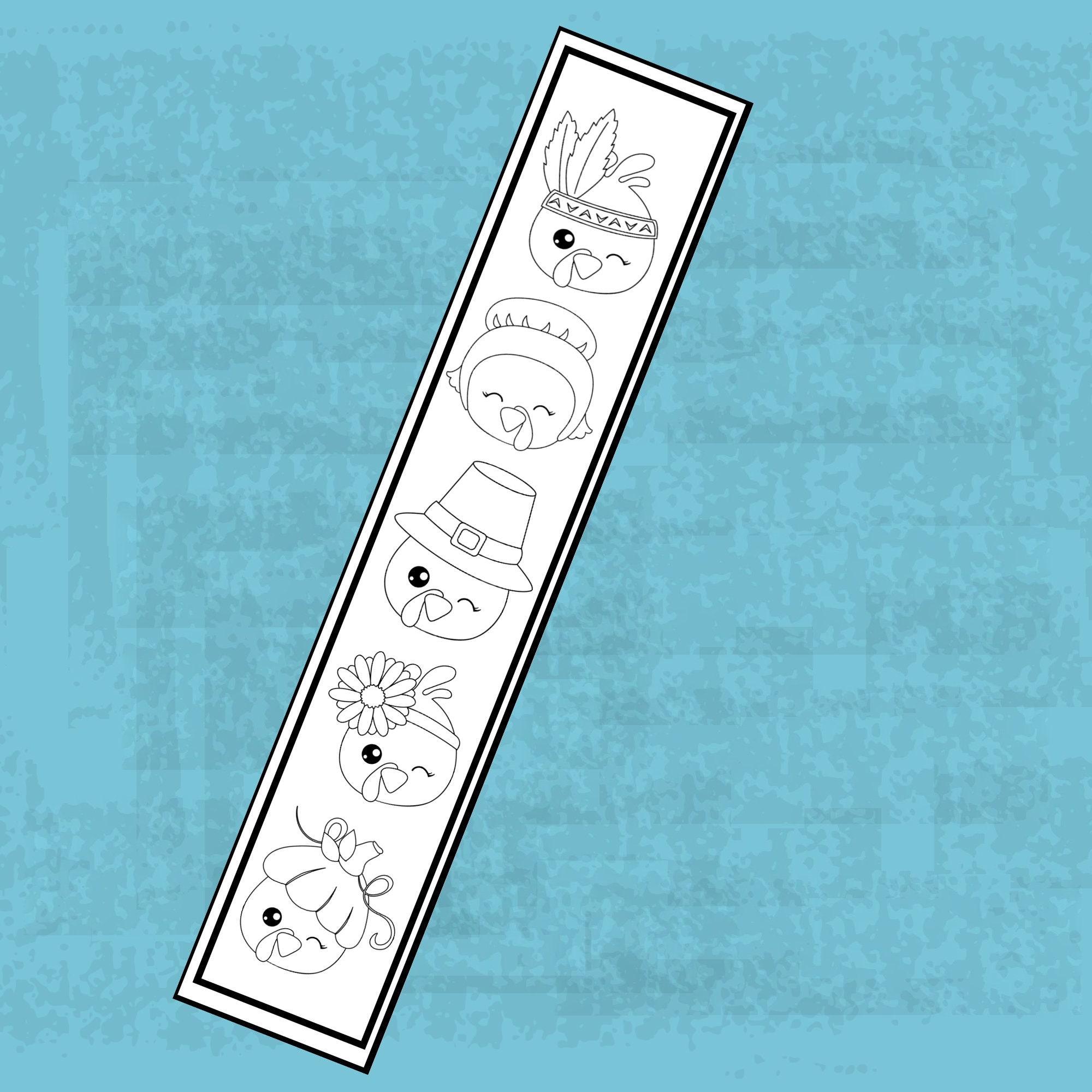 Thanksgiving/autumn Coloring Bookmarks - Printable Bookmarks to Color ...