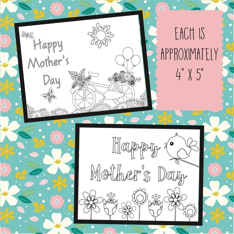 Mothers Day Cards - Coloring Printable Mom Card With Envelope Template ...