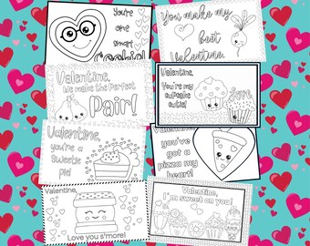 Coloring Printable Valentine's Day Cards, Classroom Valentine's Day ...