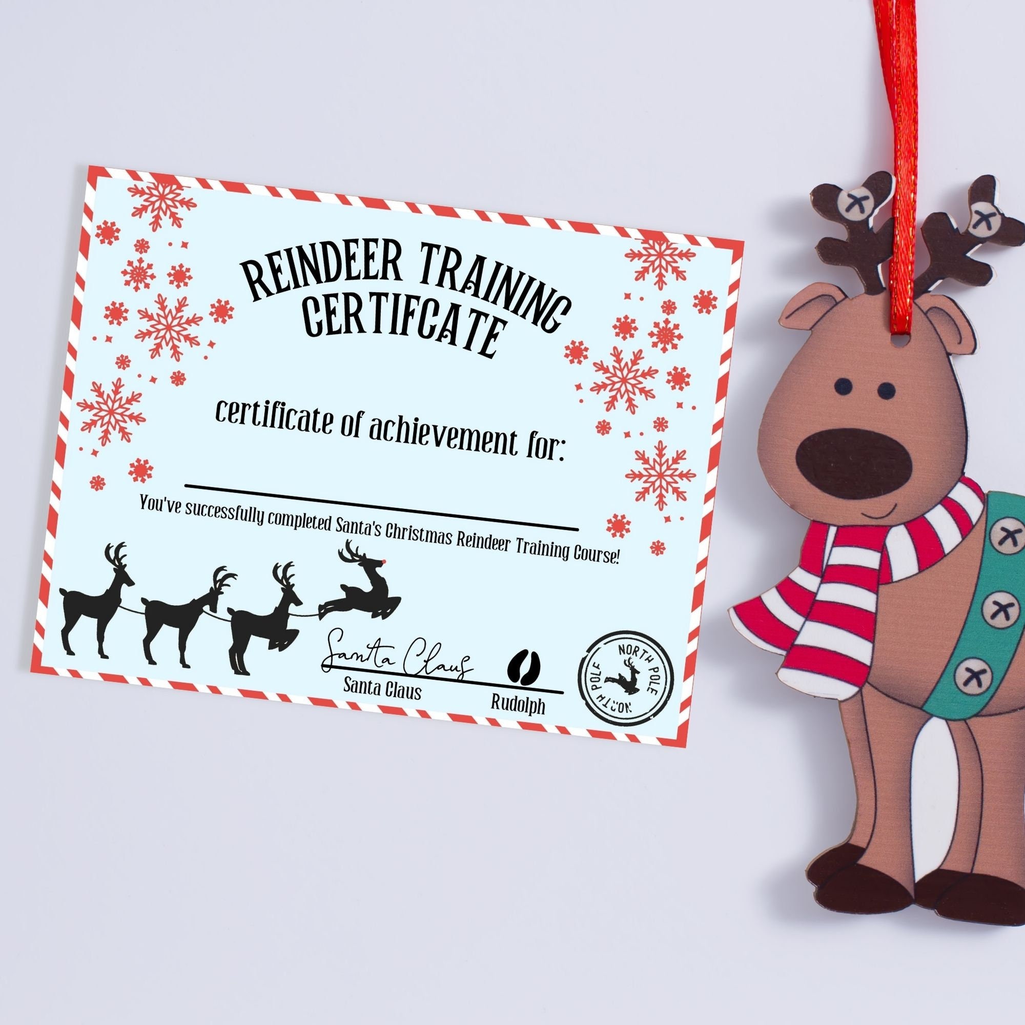Reindeer Training Certificate - Christmas Certificate for Kids - Etsy