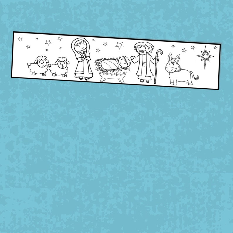 Christmas Nativity Coloring Bookmarks - Printable Bookmarks to Color ...
