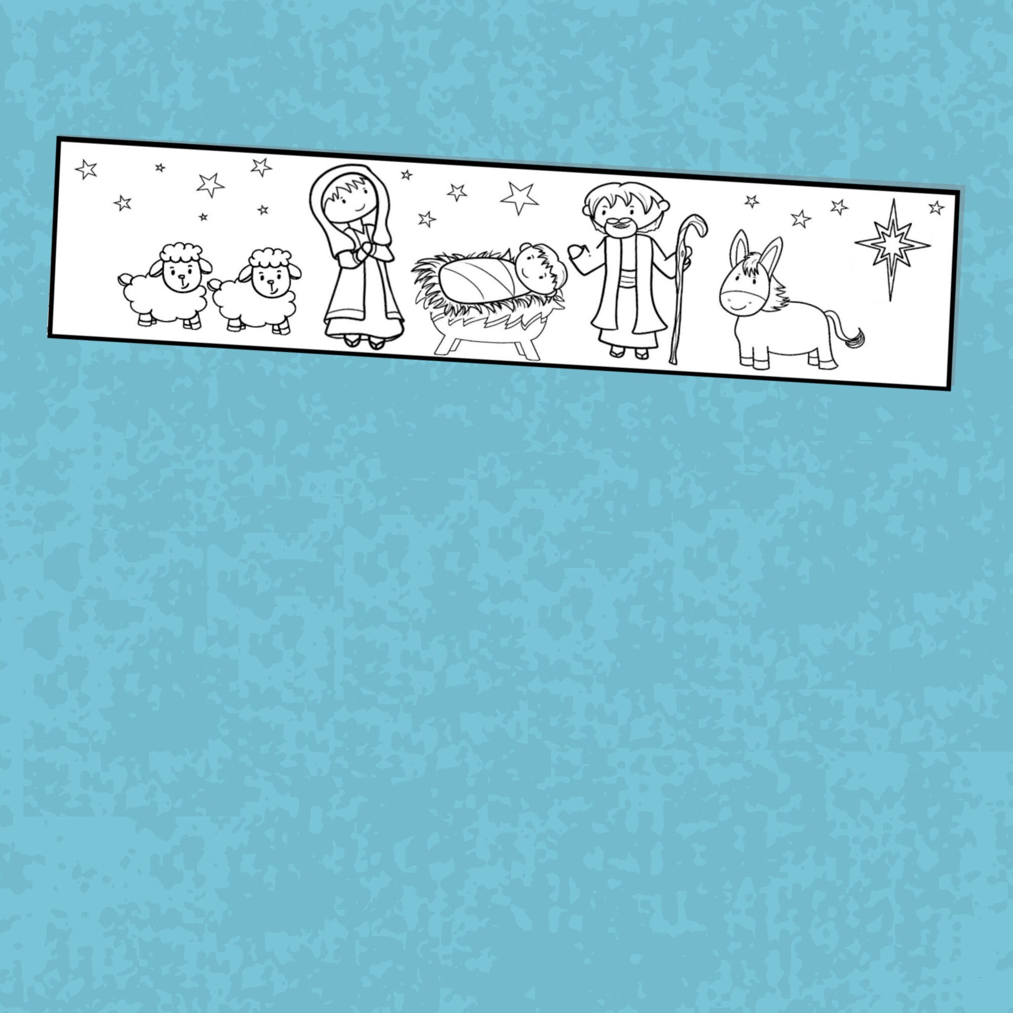 Christmas Nativity Coloring Bookmarks - Printable Bookmarks to Color ...