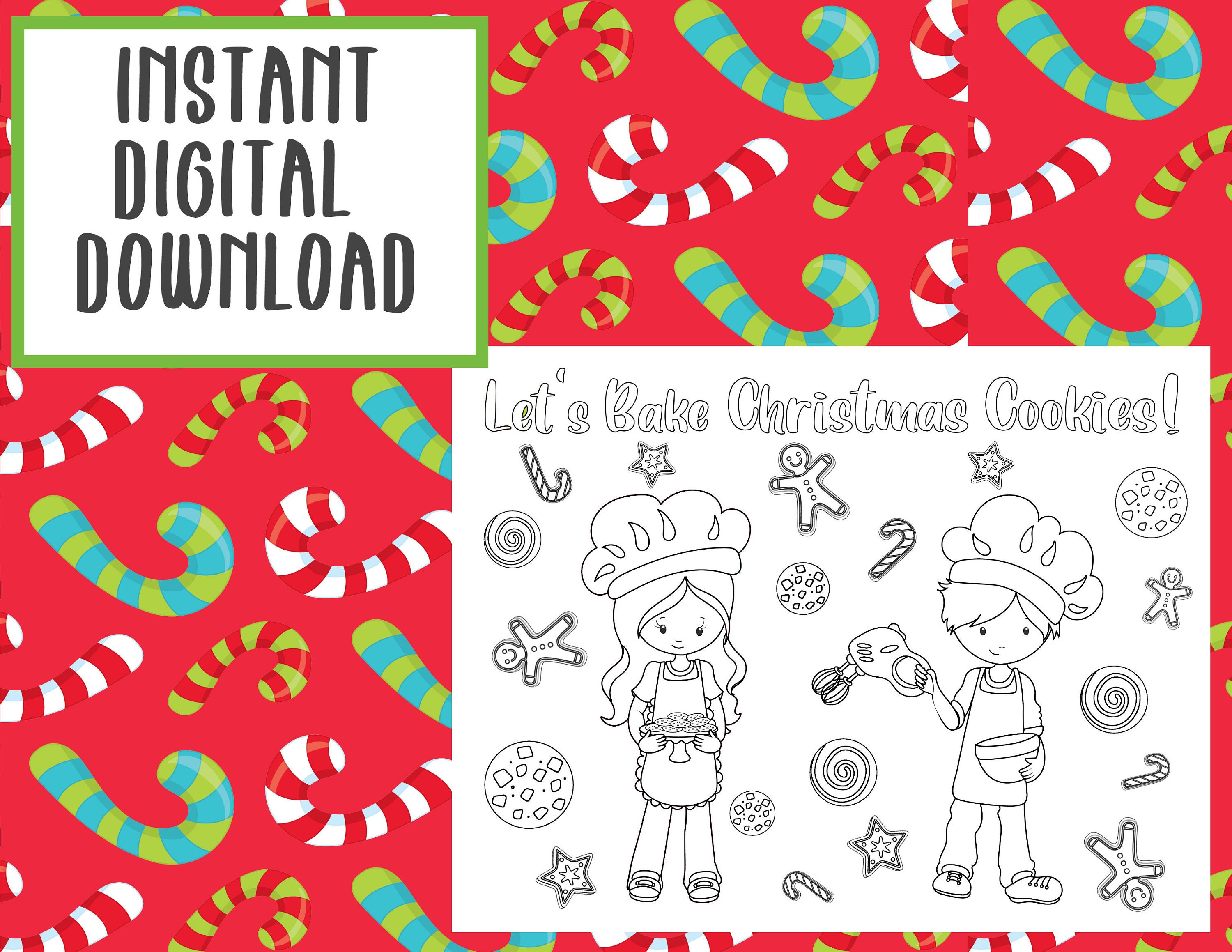 Santa's Milk and Cookies Letter, Christmas Sweets Printable Coloring ...