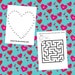 Kids Valentine's Day Coloring Activity Pages - Etsy