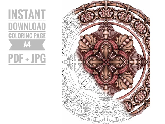 Coloring Page 22. Printable Digital Adult Coloring Page. - Etsy