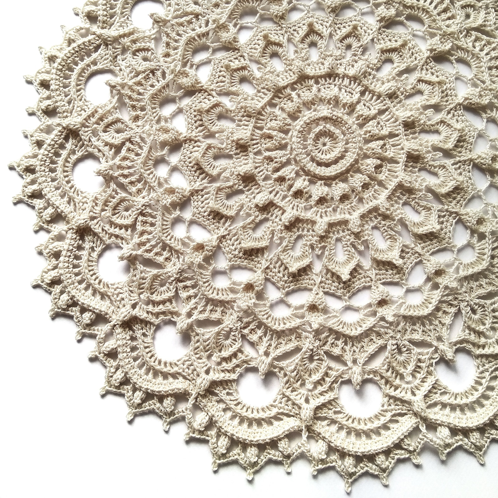 Crochet Pattern With Photo Tutorial for Textured Doily - Etsy