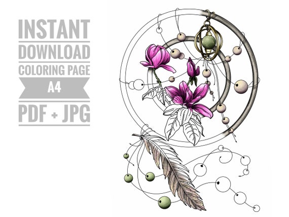 Coloring Page 20. Printable Digital Adult Coloring Page. - Etsy