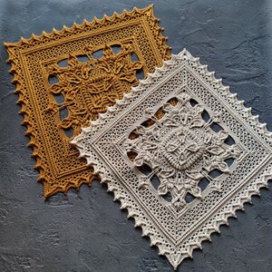 Doily Lily Square. Crochet Pattern With Photo Tutorial. PDF Doily ...