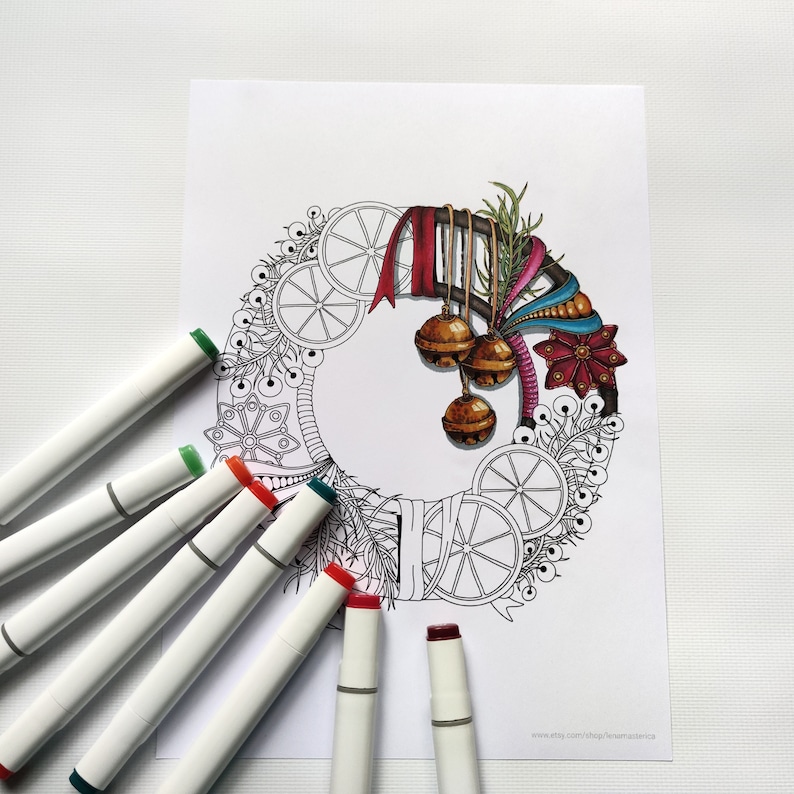 Coloring Page 2. Printable Digital Adult Coloring Page. | Etsy