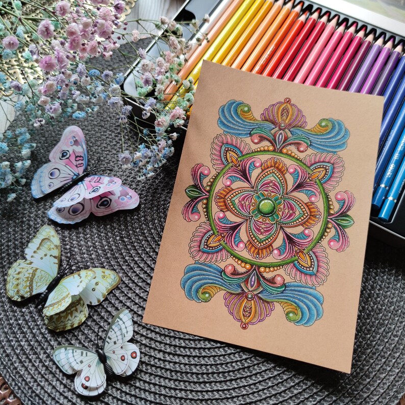 Coloring Page 5. Printable Digital Adult Coloring Page. | Etsy