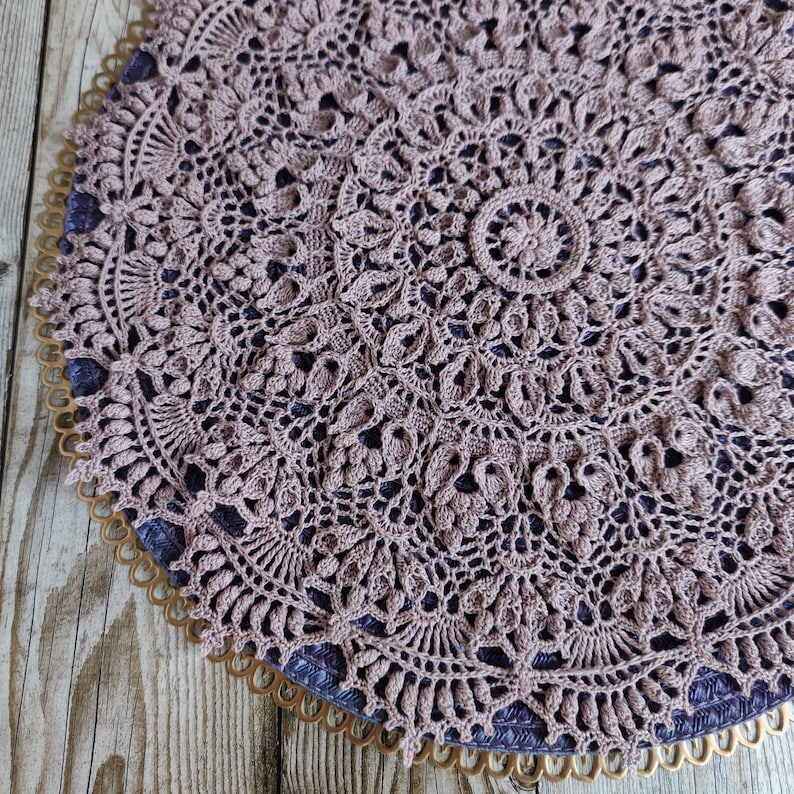 Pattern With Photo Tutorial for Crochet Doily Viola. PDF - Etsy