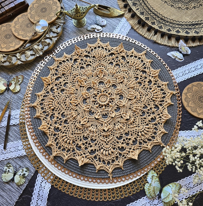 Crochet Pattern With Photo Tutorial for Crochet Doily Wendy. PDF ...