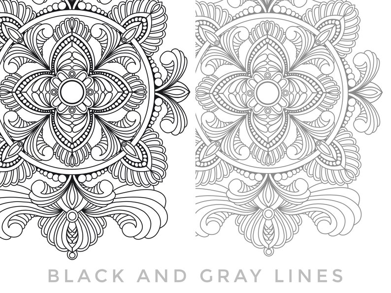 Coloring Page 5. Printable Digital Adult Coloring Page. | Etsy