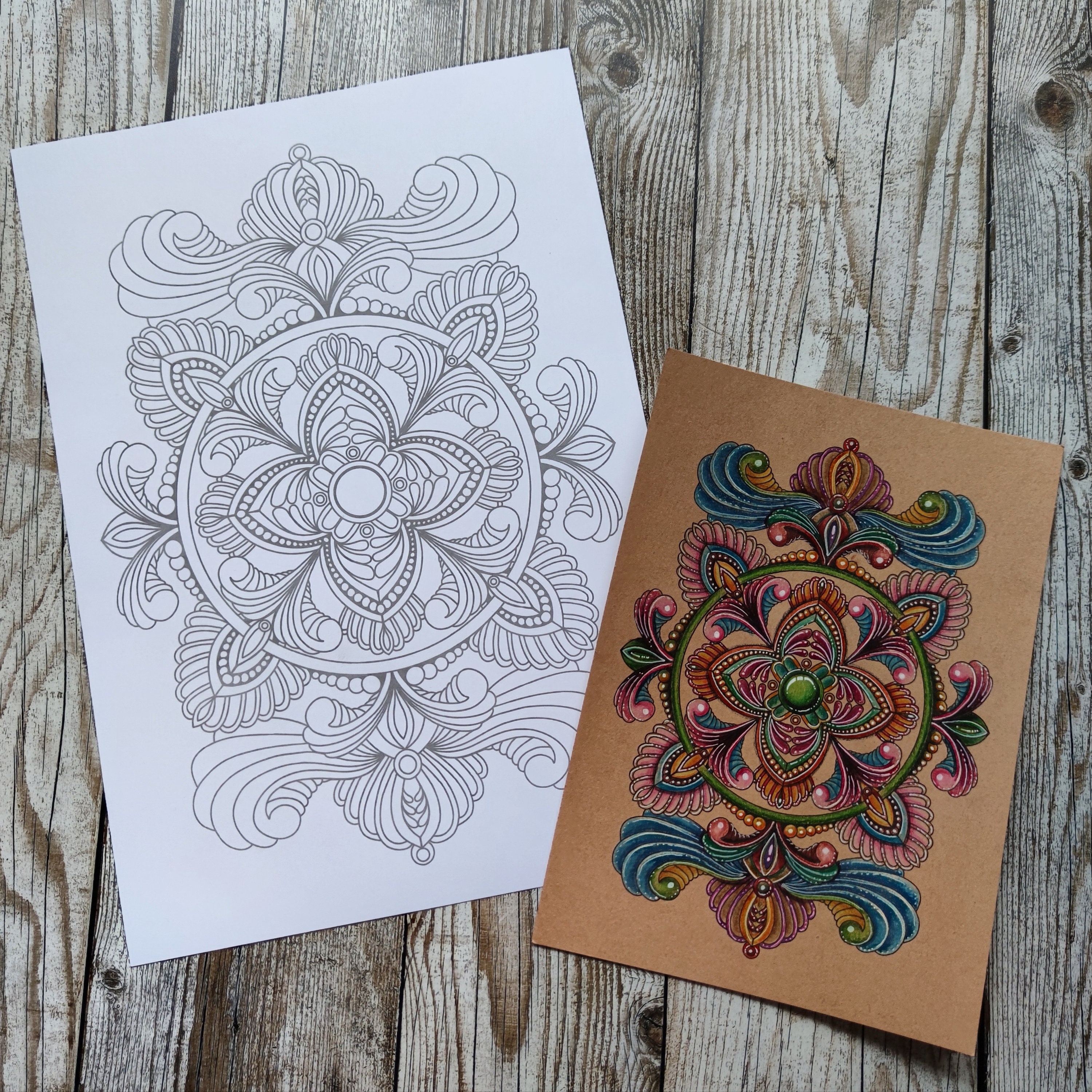 Coloring Page 5. Printable Digital Adult Coloring Page. - Etsy