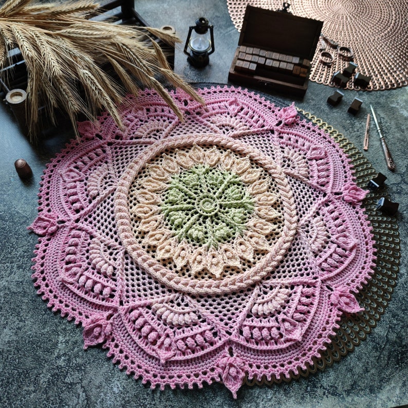 Pattern With Photo Tutorial for Crochet Doily Roxana. PDF - Etsy