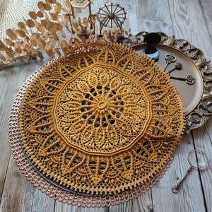 Pattern With Photo Tutorial for Crochet Doily Olivia. PDF Crochet Doily ...