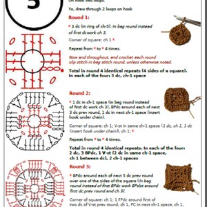 Doily Lily Square. Crochet Pattern With Photo Tutorial. PDF Doily ...