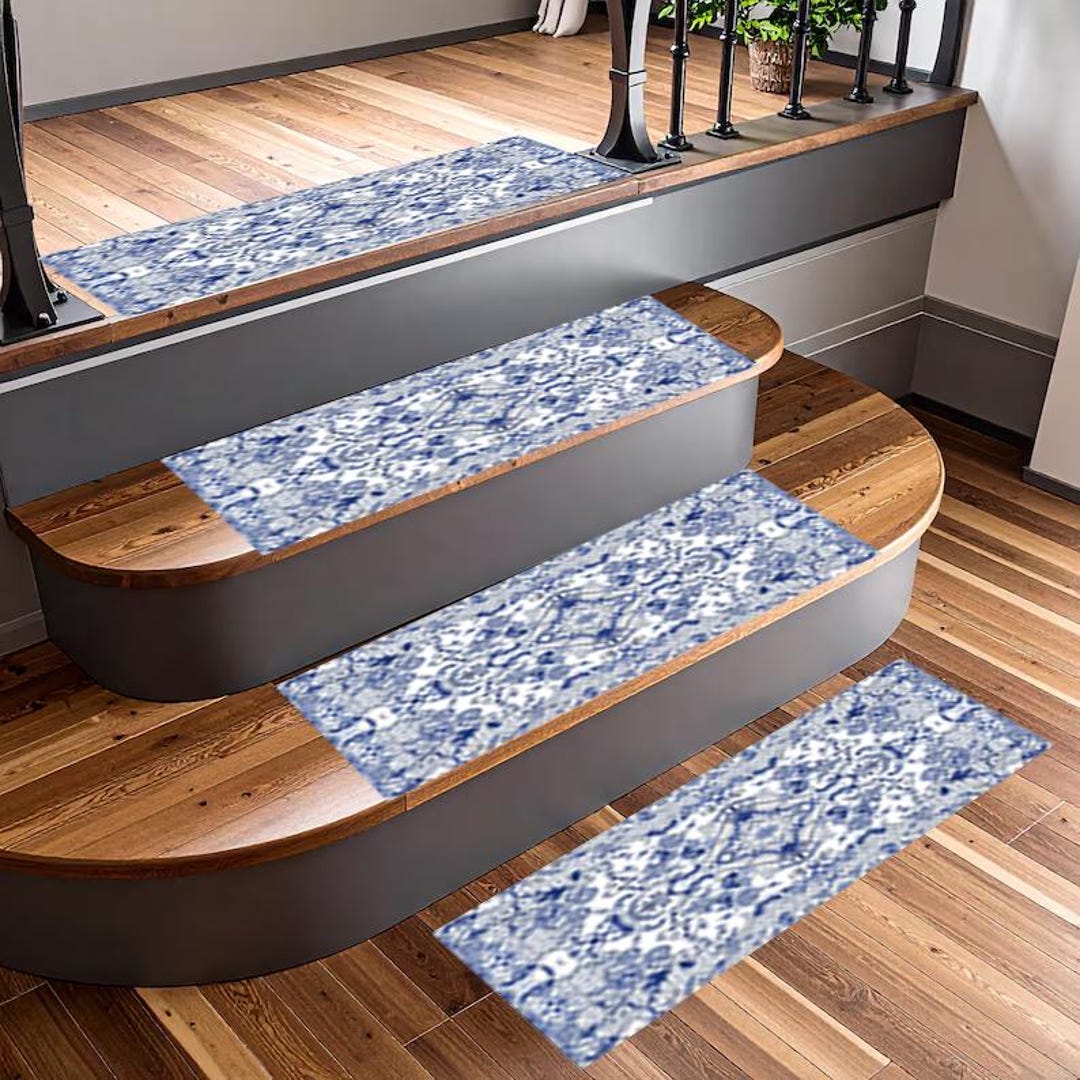 Stair Mat, Stair Rug, Stair Treads, Non Slip Stair Mat, Washable Stair ...