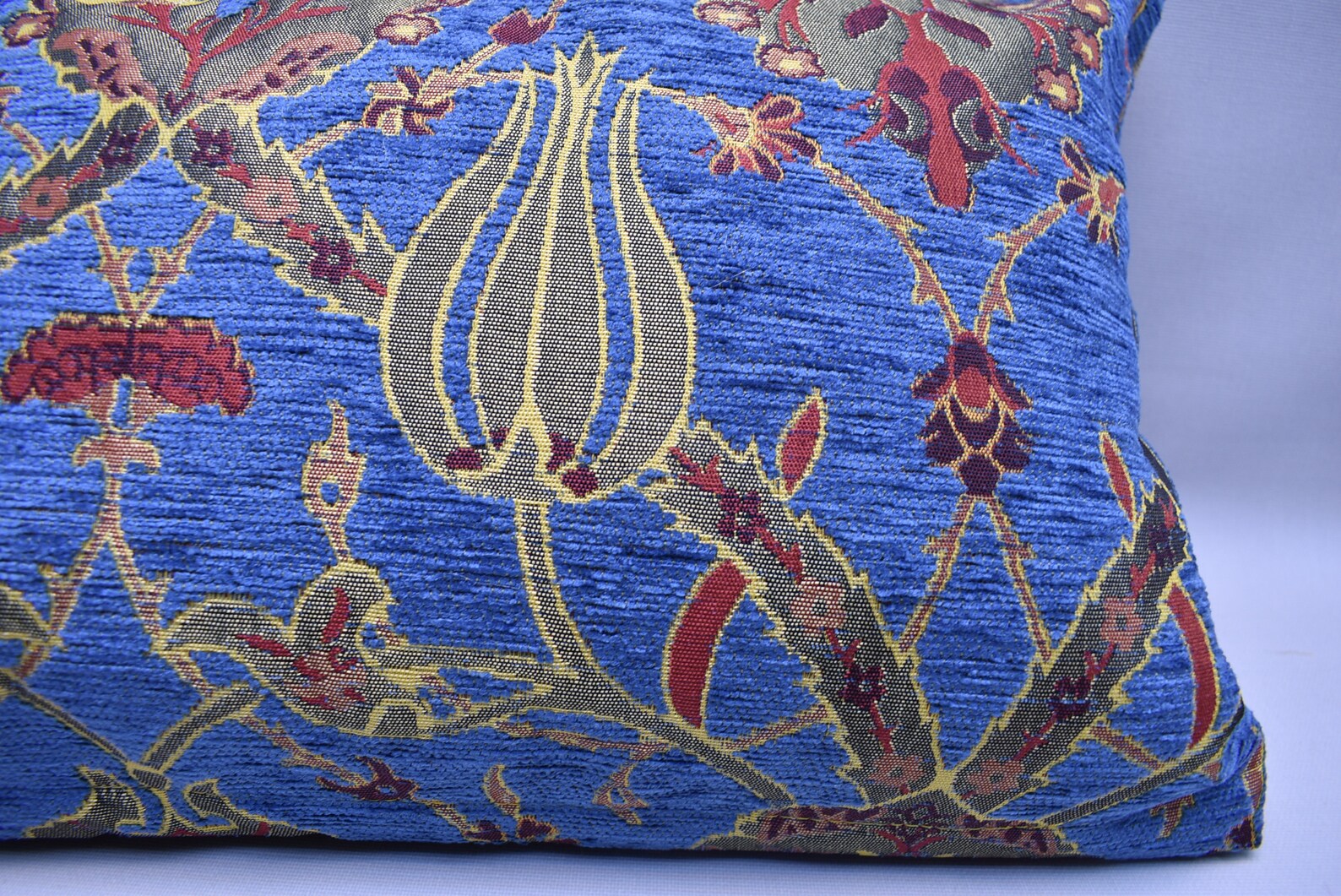 Beautiful Blue Color Turkish Tulip Design Pillow Cover Home Decor ...