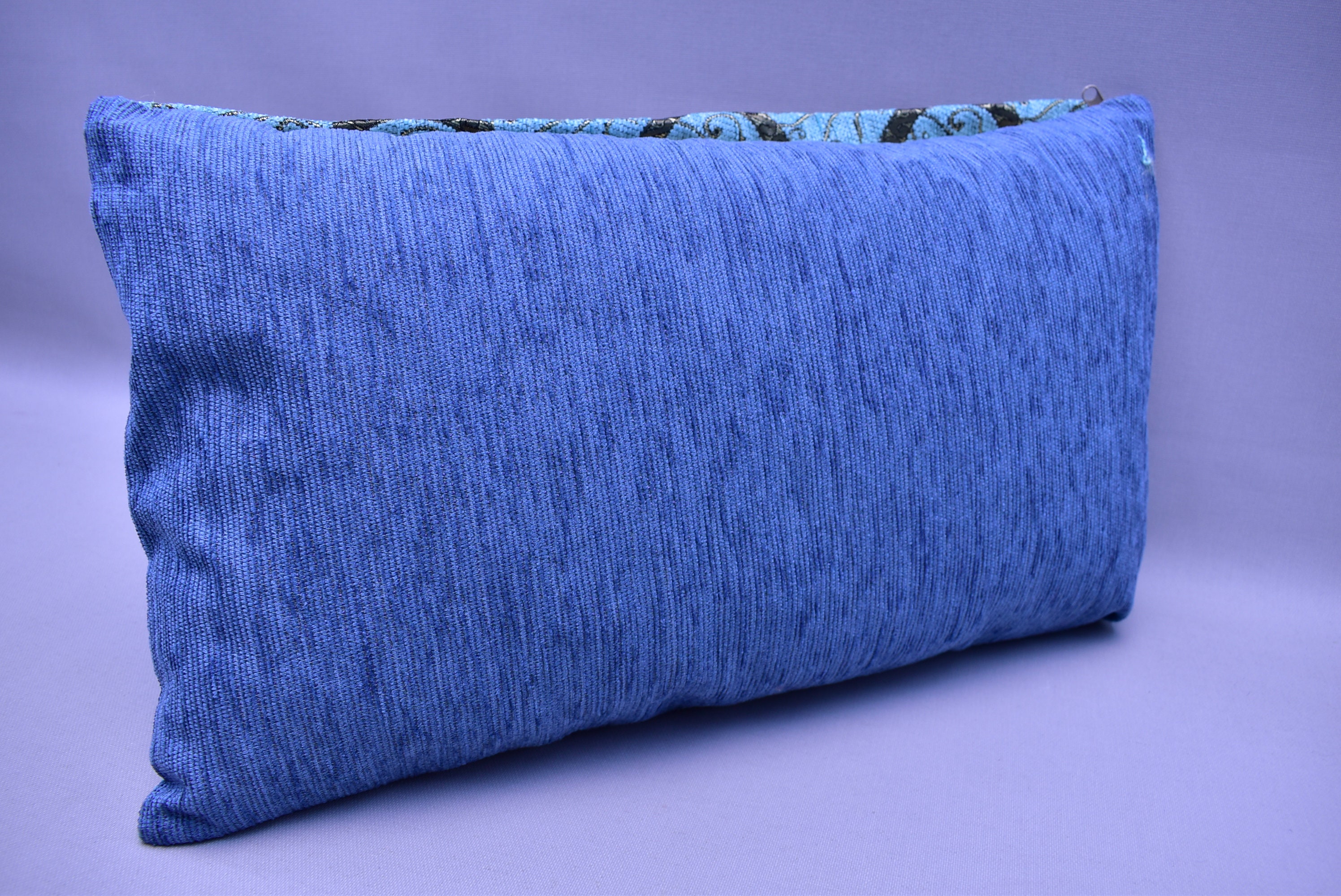 12 X 20 Inch Soft Blue Color Lumbar Pillow Cover Bohemian - Etsy