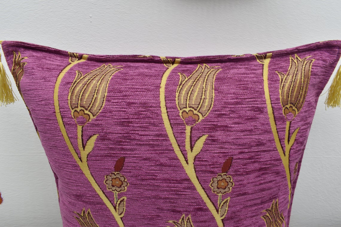 Beautiful magenta color decorative pillow cover boho decor | Etsy