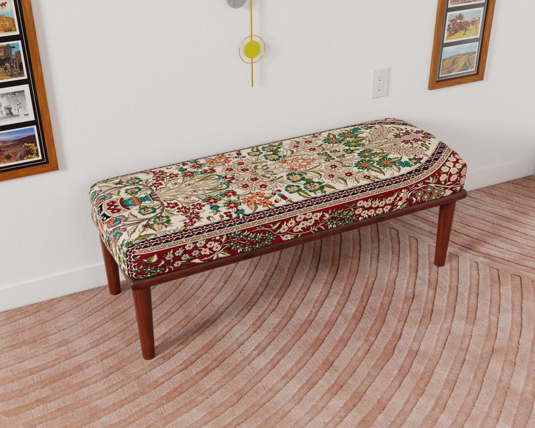 Modern Turkish Bench, Turkish Handmade Upholstered Bench, Rustic ...