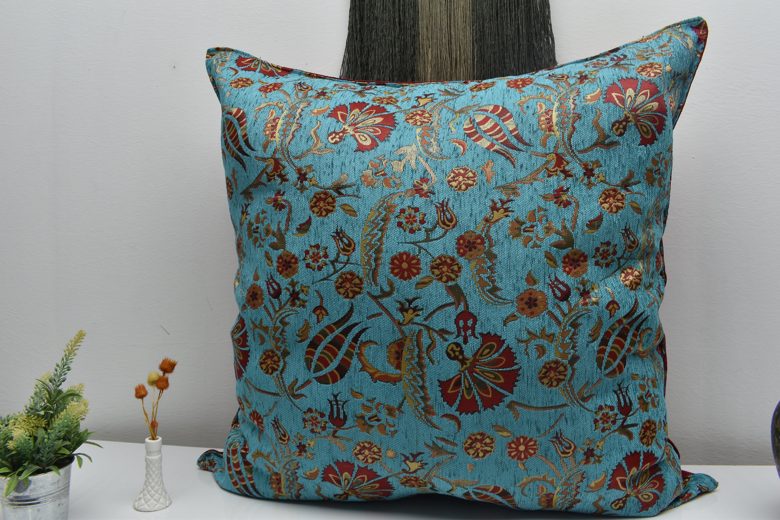 32 x 32 inch extra large size special pillow blue color floor | Etsy