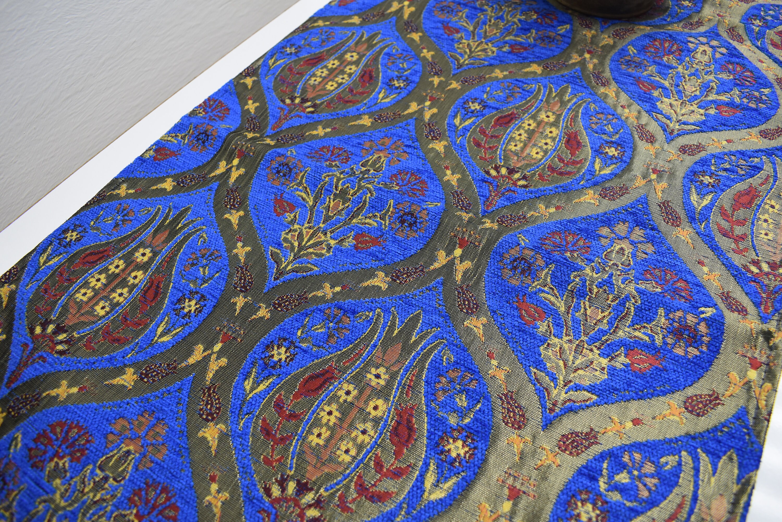 Cobalt blue color table runner home decor table runner soft | Etsy