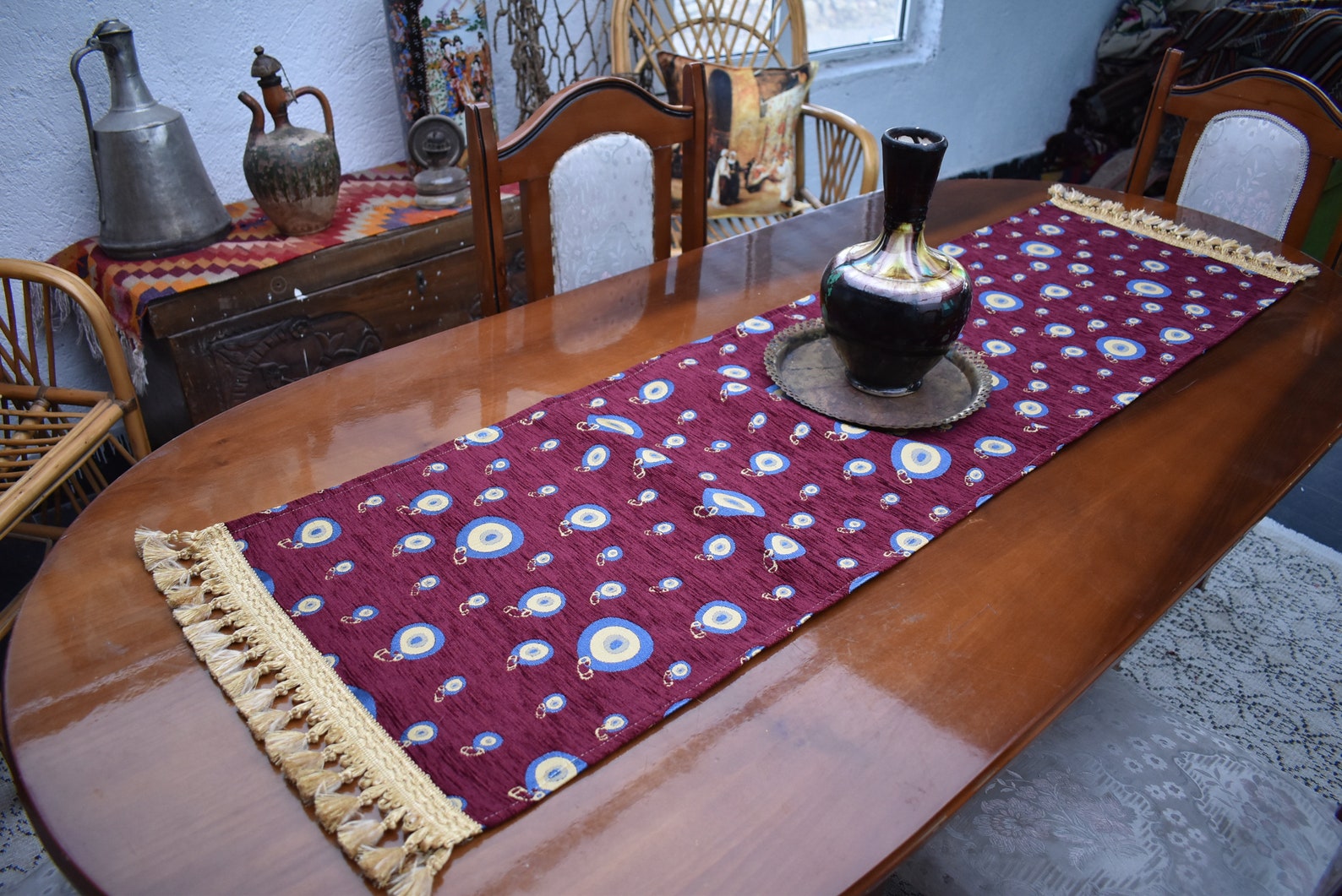 Beautiful Maroon Color Decorative Table Runner 16 Inch X 56 - Etsy