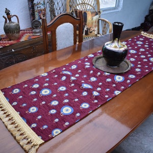 Beautiful Maroon Color Decorative Table Runner 16 Inch X 56 Inch Boho ...
