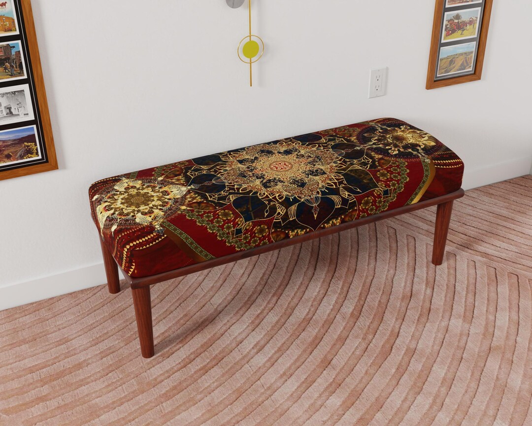 Rustic Bench, Upholstered Bench, Porch Bench, Indoor Bench, Outdoor ...