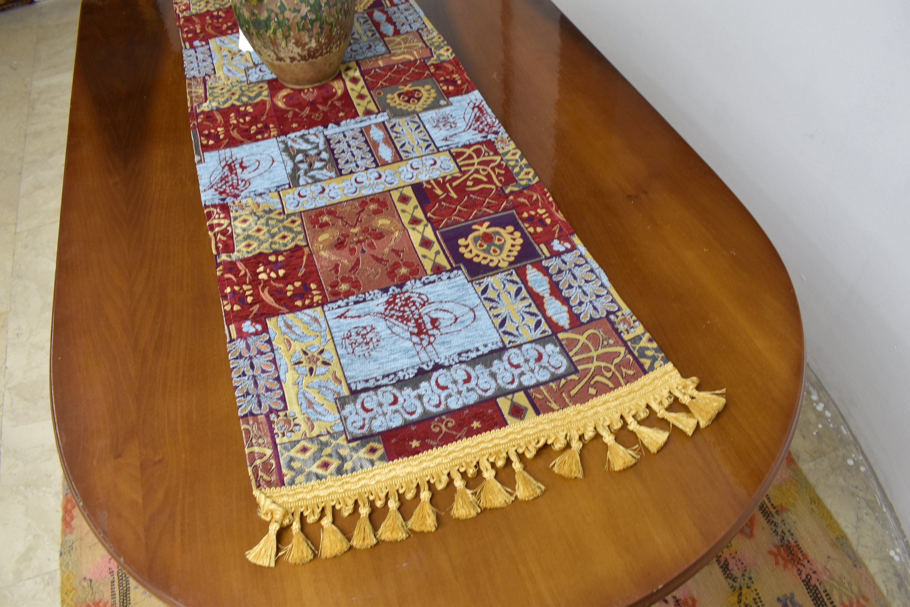 16 X 56 Inch Blue Color Decorative Table Runner 42 Cm X 144 Cm | Etsy