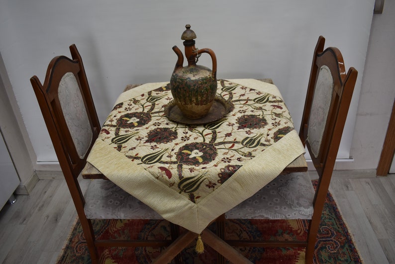 Turkish Tulip Design Home Decor Table Cloth Turkish Chenille Fabric ...