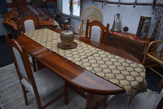 Pale yellow color decorative table runner 17 inch x 80 inch | Etsy