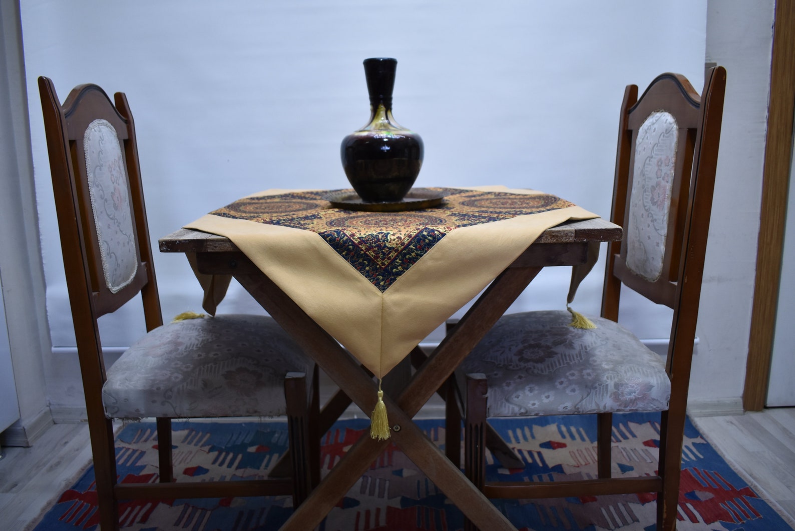 Decorative Table Cloth Lovely Orange Color Boho Table Cloth | Etsy