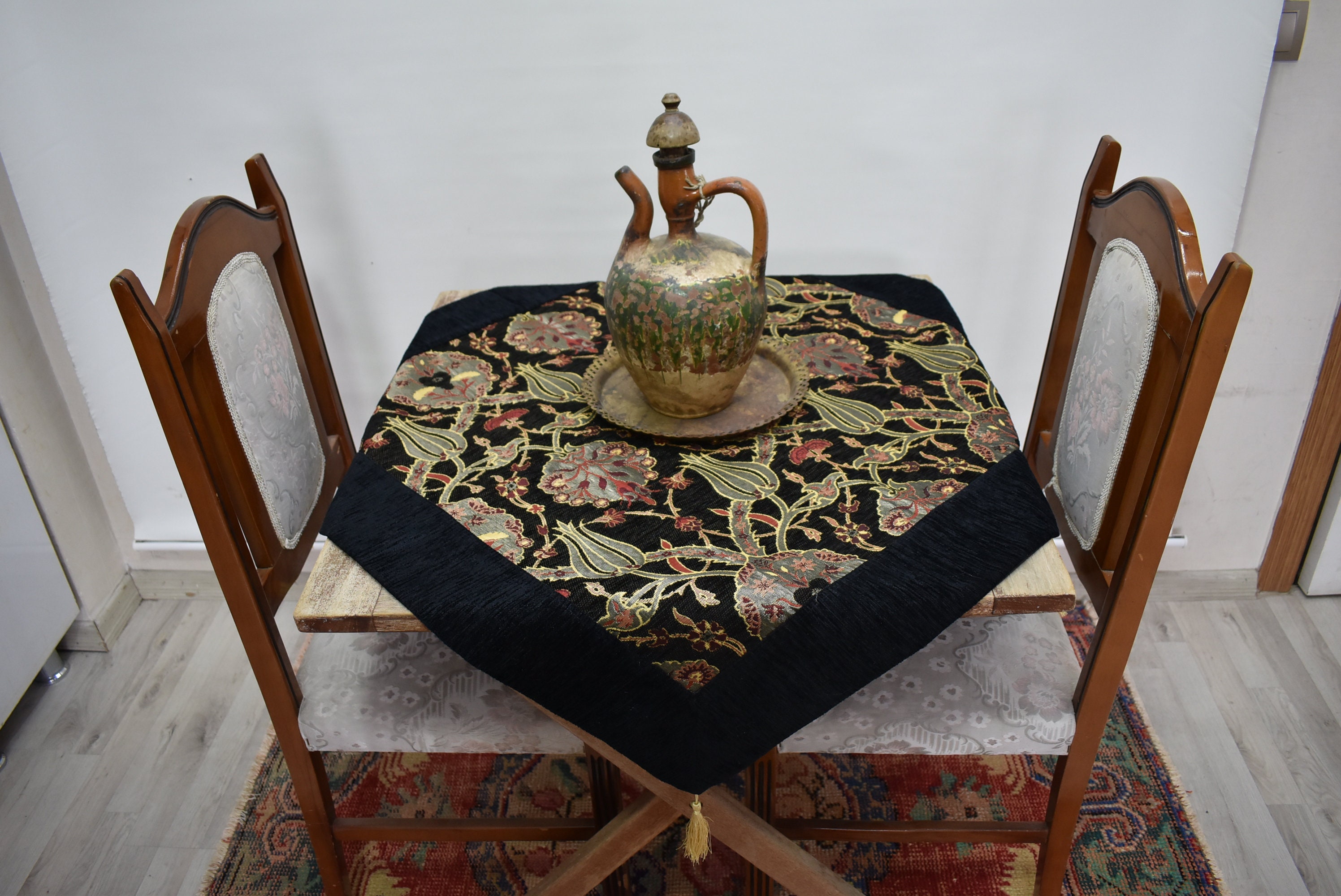 Turkish Tulip Design Home Decor Table Cloth Turkish Chenille Fabric ...