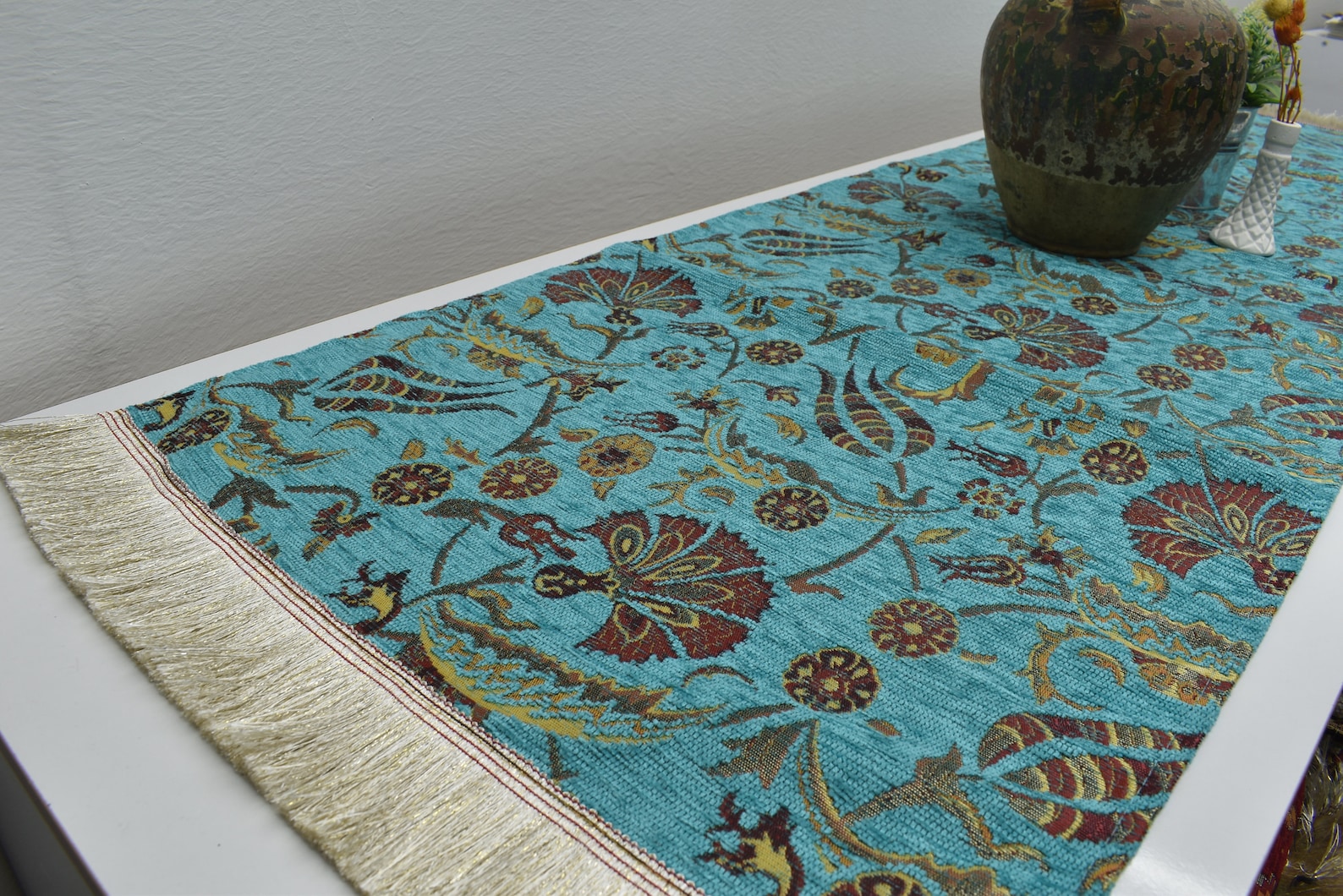 Unique Blue Color Table Runner Home Decor Table Runner Soft | Etsy