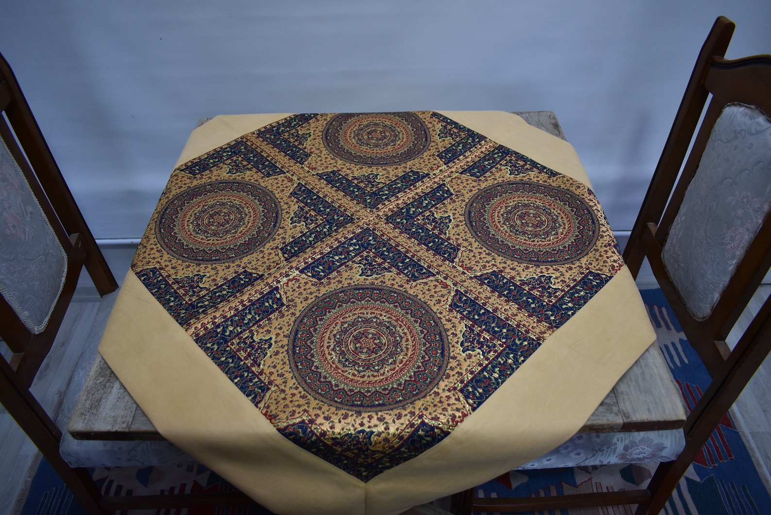 Decorative table cloth lovely orange color boho table cloth | Etsy