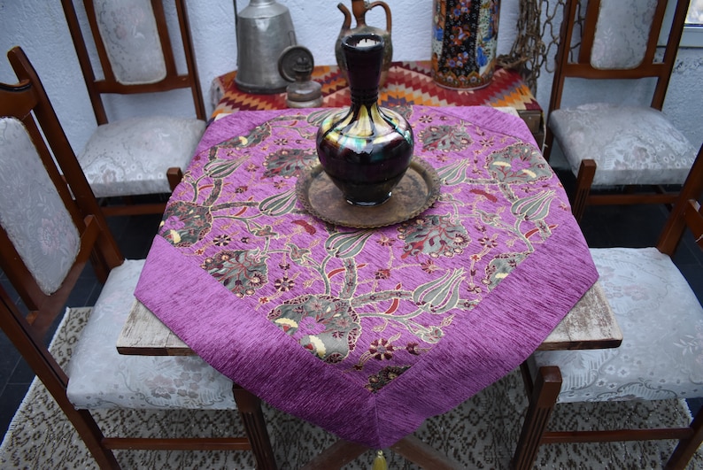 Turkish Tulip Design Home Decor Table Cloth Turkish Chenille Fabric ...