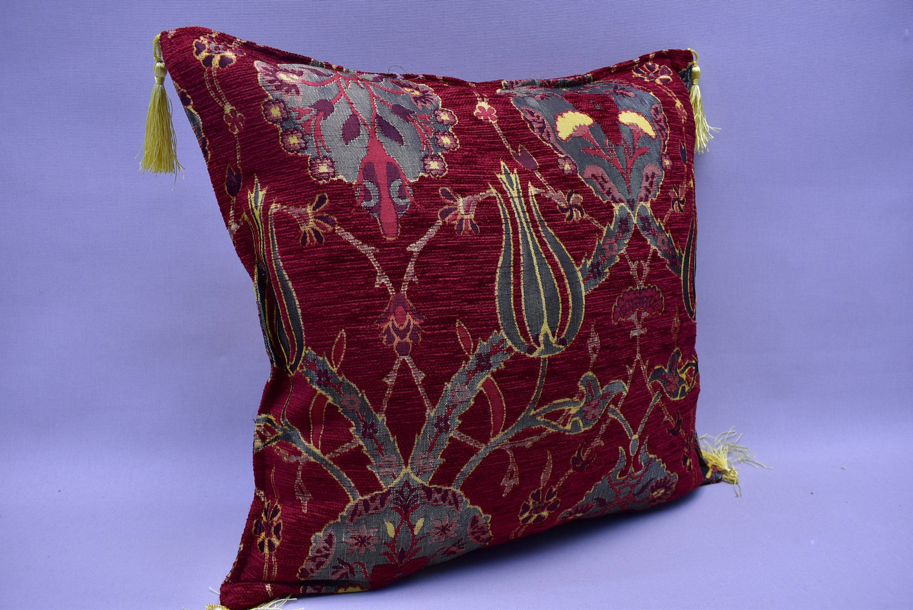 Maroon Color Tulip Design Decorative Pillow Cover Boho Decor - Etsy