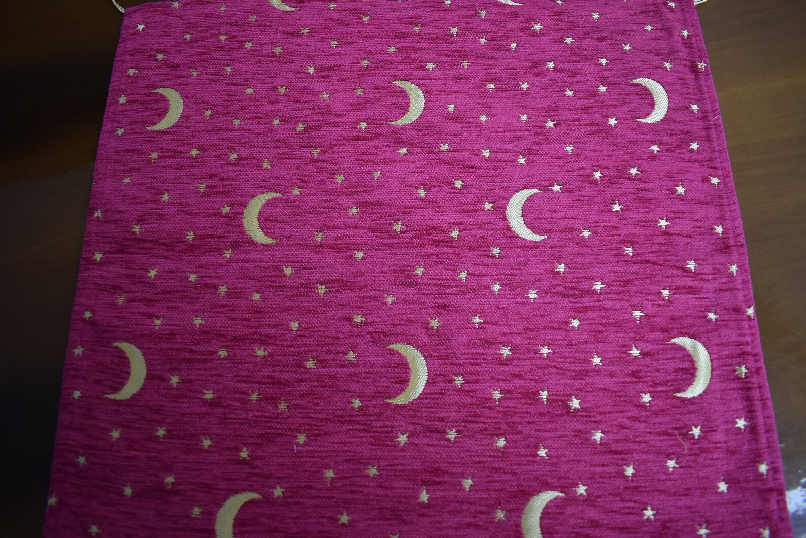 Lovely moon and star pattern soft chenille fabric 100 cm x 140 | Etsy