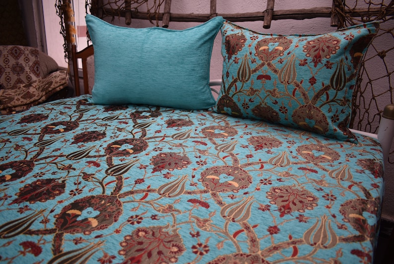 Gorgeous Blue Color King Size Decorative Turkish Bedding Set - Etsy