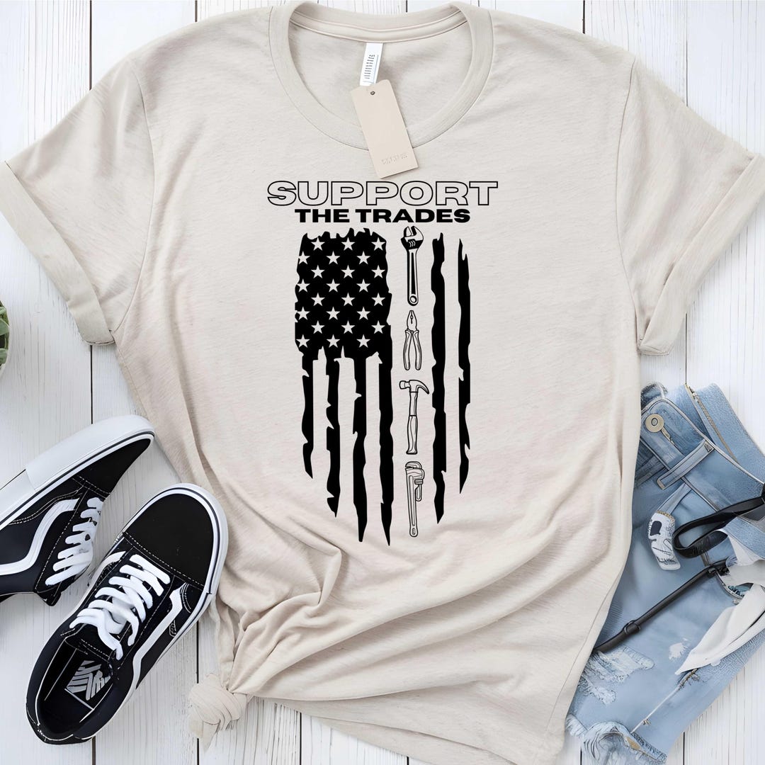 Support the Trades, Flag, Distressed, Tools, PNG - Etsy