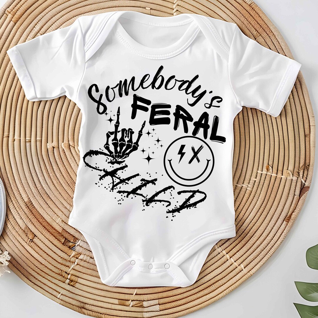 Somebody's Feral Child, Funny PNG Smiley, Skeleton, Graffiti - Etsy