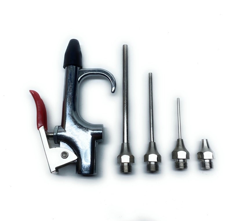 5 PC Air Blow Gun Kit Air Compressor Nozzle With Rubber Tip - Etsy