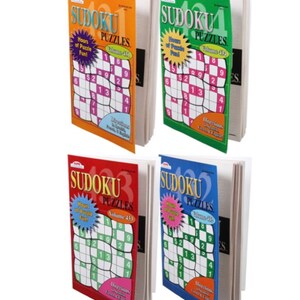 Assorted Sudoku Puzzles Books 96 Pages Fun Challenging Games for Adults ...