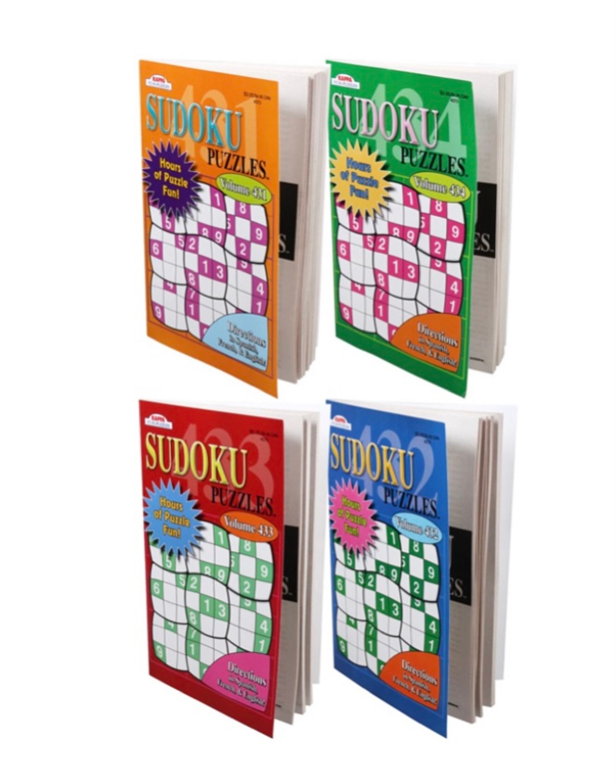 Assorted Sudoku Puzzles Books 96 Pages Fun Challenging Games for Adults ...